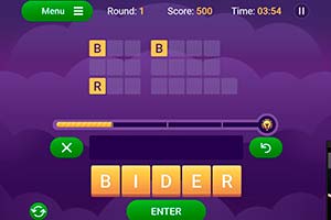 ⭐ LETTER SCRAMBLE - free WORD game online on WordGames.club!